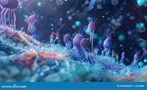 A Microscopic View Of Neurochemical Transmission As Molecules Cross The Synaptic Cleft Stock