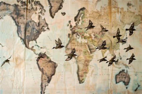 Mapping Bird Migration Patterns Ar Generative Ai Premium Ai Generated Image