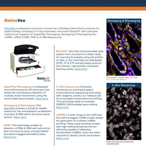 Omicsveu Launches An Extensive Line Of Spatial Biology Products For