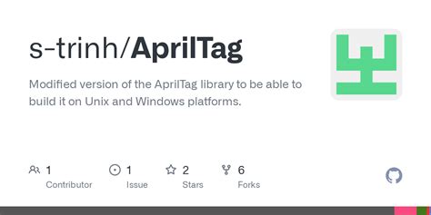 Github S Trinh Apriltag Modified Version Of The Apriltag Library To Be Able To Build It On