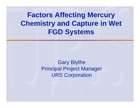 Pdf Factors Affecting Mercury Chemistry And Capture In … Affecting Mercury Chemistry And