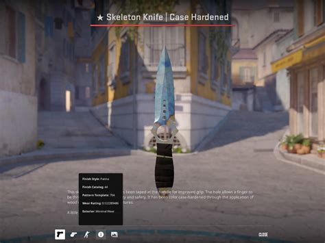 Skeleton Knife Case Hardened Blue Gem Pattern Guide