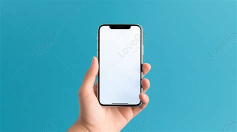 매력적인 전자상거래 개념 생생한 파란색 배경 모형에서 스마트폰을 들고 있는 손의 사실적인 3d 렌더링 사실 배경 핸드폰 배경 실적 배경 이미지 Hd 사실 핸드폰