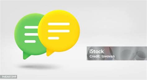 말풍선 대화 상자 개념입니다 복사 공간이 있는 3d 벡터 배너 0명에 대한 스톡 벡터 아트 및 기타 이미지 0명 3차원 형태 개념 Istock