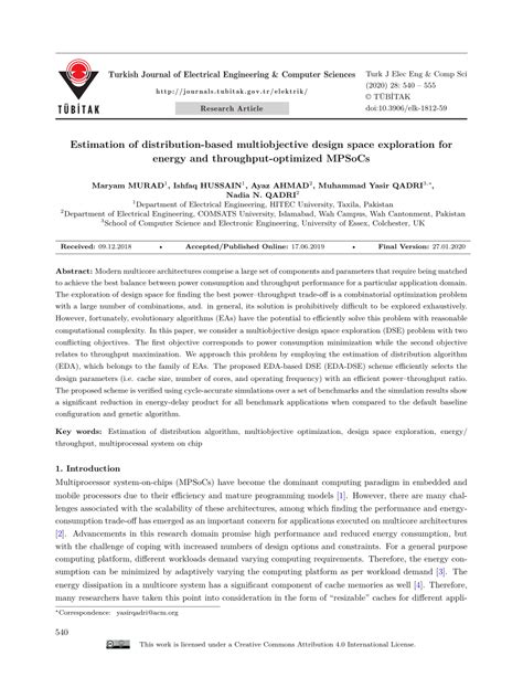 pdf estimation of distribution based multiobjective design space
