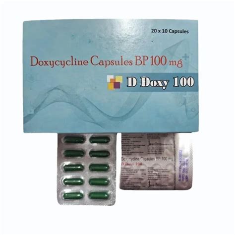 Doxycycline Hyclate D Doxy Packaging Size 1x10 Strength 100mg At ₹ 130 Box In Nagpur
