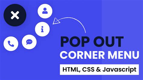 Pop Out Corner Menu Html Css And Javascript Tutorial Coding Artist