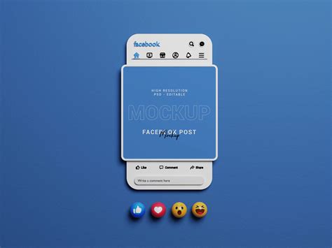 3d Rendered Facebook Interface Mockup Graphic By Mdmanikhossen101947
