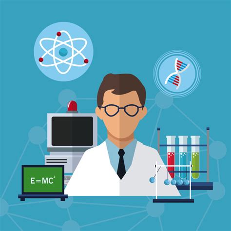 科学家的实验插图矢量图片 生物医学家的实验矢量插图素材 高清图片 摄影照片 寻图免费打包下载