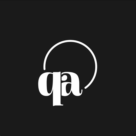 QA Logo Initials Monogram With Circular Lines Minimalist And Clean Logo Design Simple But