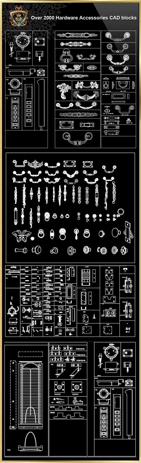 【over 1200 Hardware Accessories Cad Blocks】 High Quality Dwg Files