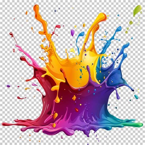 색의 축제 스플래시 행복한 홀리 투명한 배경에 고립 프리미엄 Psd 파일