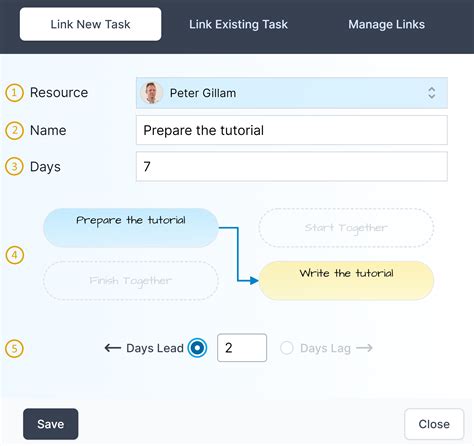 linking tasks project notes