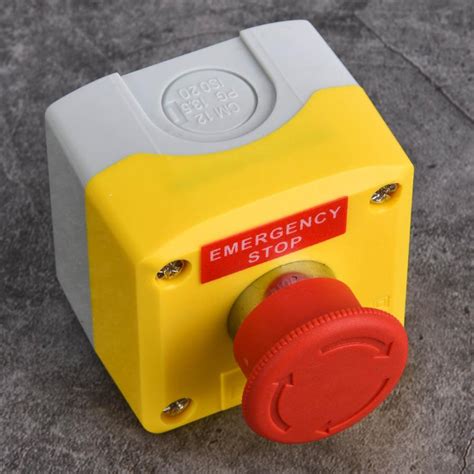 Red Sign Emergency Stop Push Button Switch Ip65 Wa Vicedeal