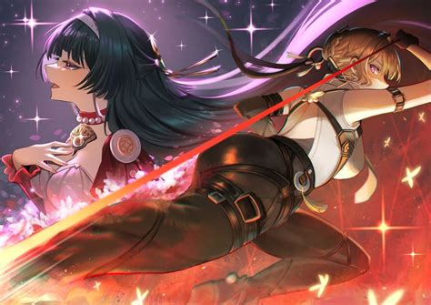 Evelyn Chevalier And Astra Yao Zenless Zone Zero Drawn By Kuro