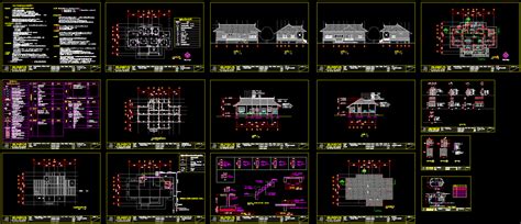 แบบบ้านชั้นเดียว แบบบ้านชั้นเดียวยกสูง Cad Drawing