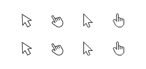 Premium Vector Cursor Icon Set Digital Mouse Pointer Symbols Vector Eps 10