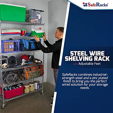 Saferacks Nsf Certified Storage Shelves Heavy Duty Steel Wire Shelvin
