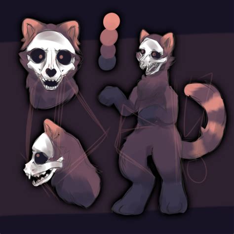 Skull Red Panda Ych Commishes