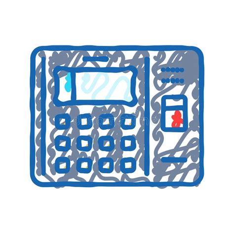Access Control Biometric Icon Doodle Illustration Stock Vector Illustration Of Sensor Access