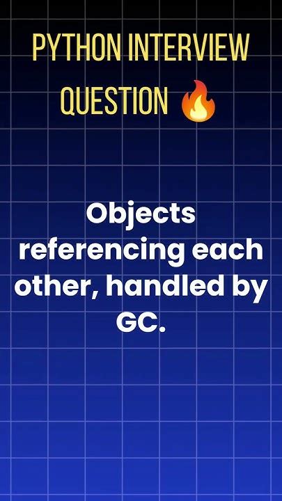 Python Interview Question 🔥 What Is Reference Cycle Garbage