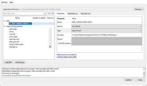 Gui Description Modustoolbox™ Documentation