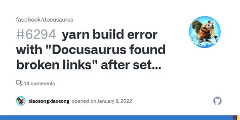 Yarn Build Error With Docusaurus Found Broken Links After Set Baseurl