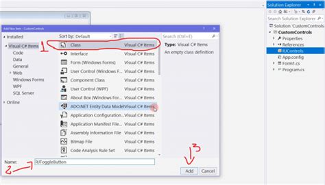 Toggle Button Custom Controls Winform C Rj Code Advance