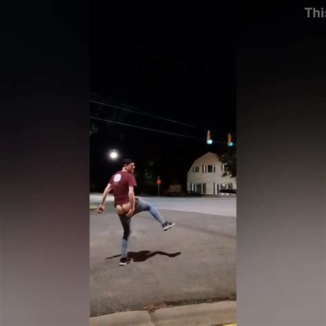 Justin Keith Anglin Fucking Himself With Dildo In The Middle Of The Street