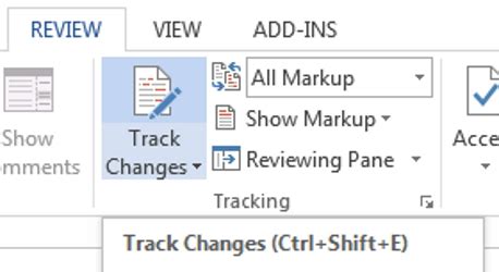 Microsoft Word Tips Using Track Changes Proofeds Writing Tips