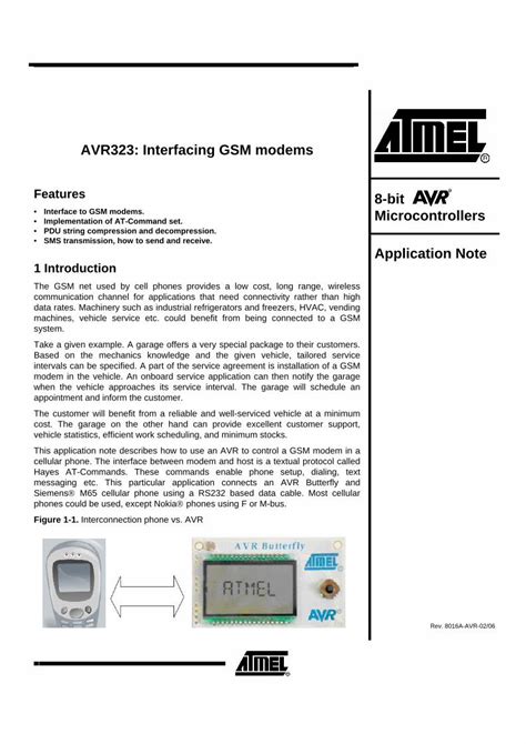Pdf Avr323 Interfacing Gsm Modems Microchip