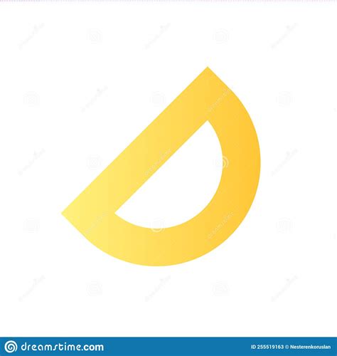 Protractor Flat Gradient Two Color Ui Icon Stock Vector Illustration