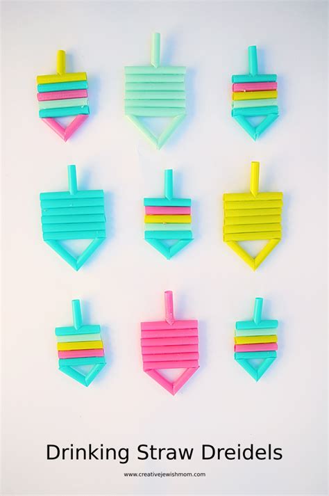Drinking Straw Dreidel Ornament Creative Jewish Mom