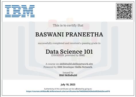 Praneetha Baswani On Linkedin Ibmskillsbuild Datascience