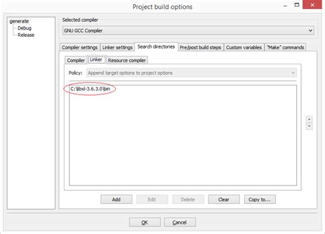 setup libxl in code blocks