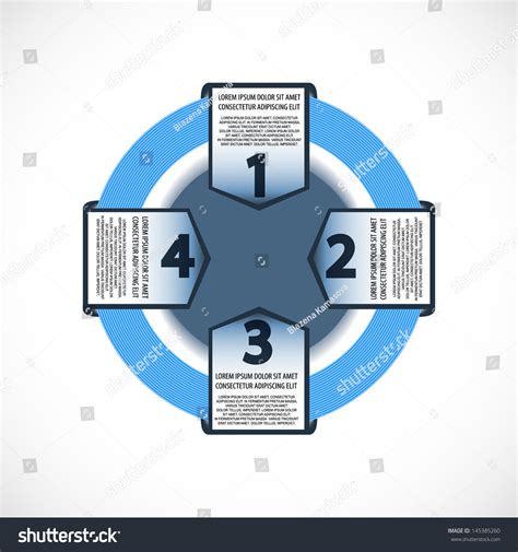 Vector Process Diagram Schema Numbers Options Stock Vector Royalty Free 145385260 Shutterstock
