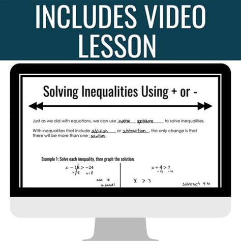 Solving Inequalities With Addition And Subtraction Guided Notes Tpt
