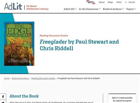 Ad Reading Discussion Guide Freeglader By Paul Stewart And