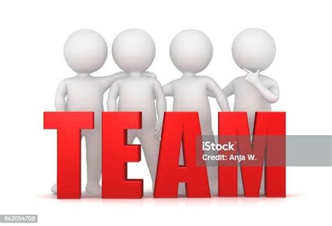 팀 팀워크 팀 정신 팀 팀 개발 레드 3d 텍스트 템플릿을 흰색 절연 스틱 남자 나란히 서 있는 빌딩 공동체에 대한 스톡 사진 및 기타 이미지 Istock