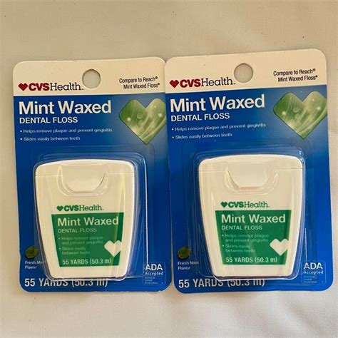 CVS Health Waxed Dental Floss Mint Yards Shopee Philippines