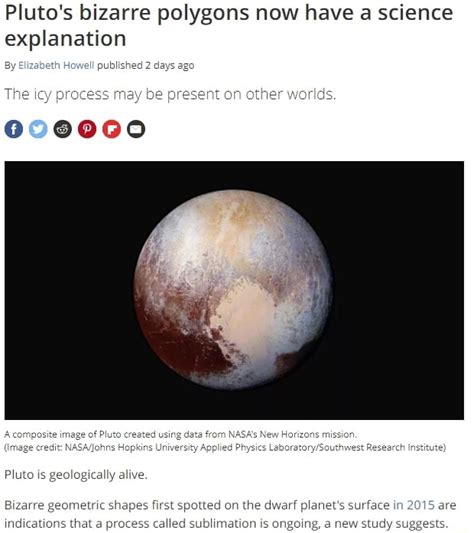 Plutos Bizarre Polygons Now Have A Science Explanation Ell Published 2 Days Ago The Icy Process