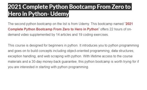 In This Article We Will Look At The Best Online Python Bootcamps To
