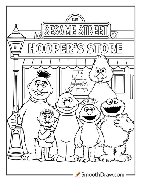 Sesame Street Characters Grover Coloring Pages Sesame Street Coloring