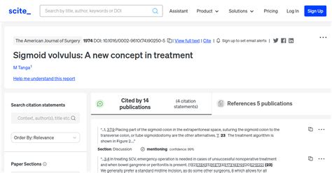 Sigmoid Volvulus A New Concept In Treatment [scite Report]
