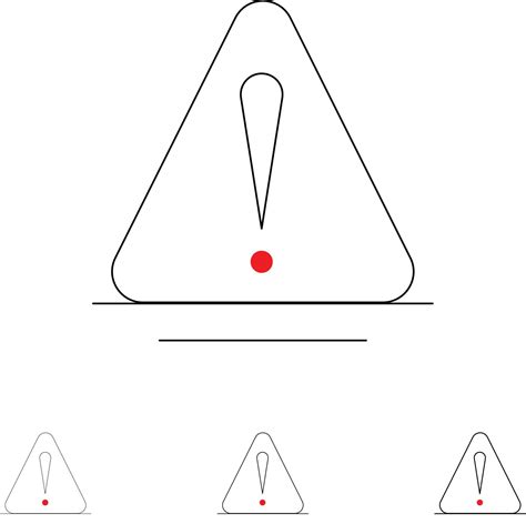 Alert Danger Warning Logistic Bold And Thin Black Line Icon Set 13165650 Vector Art At Vecteezy