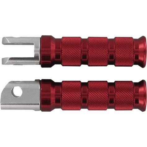 Red Anodized Aluminum Rear Slash Cut Foot Pegs