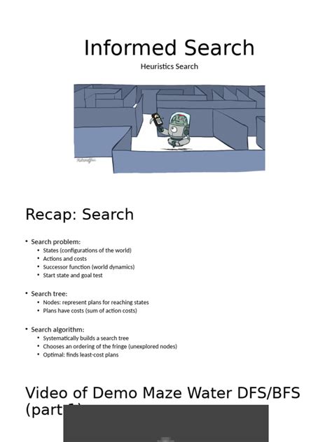 Lec 07 Informed Search I Pdf Algorithms And Data Structures