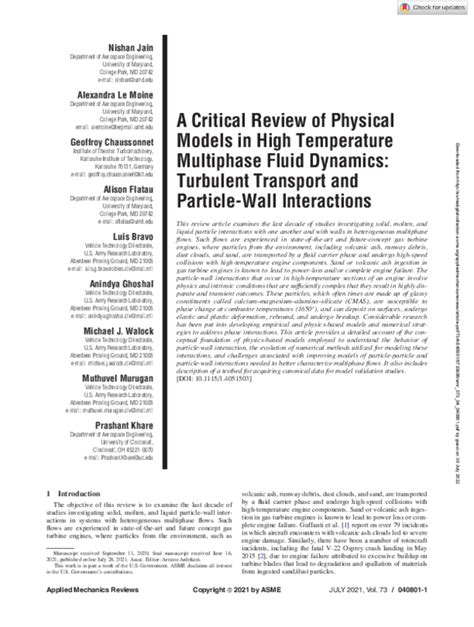 Pdf A Critical Review Of Physical Models In High Temperature Multiphase Fluid Dynamics