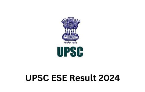 UPSC ESE Result Released Merit List And Result PDF