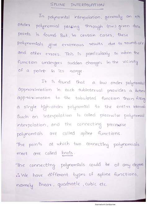 SOLUTION Spline Interpolation Studypool